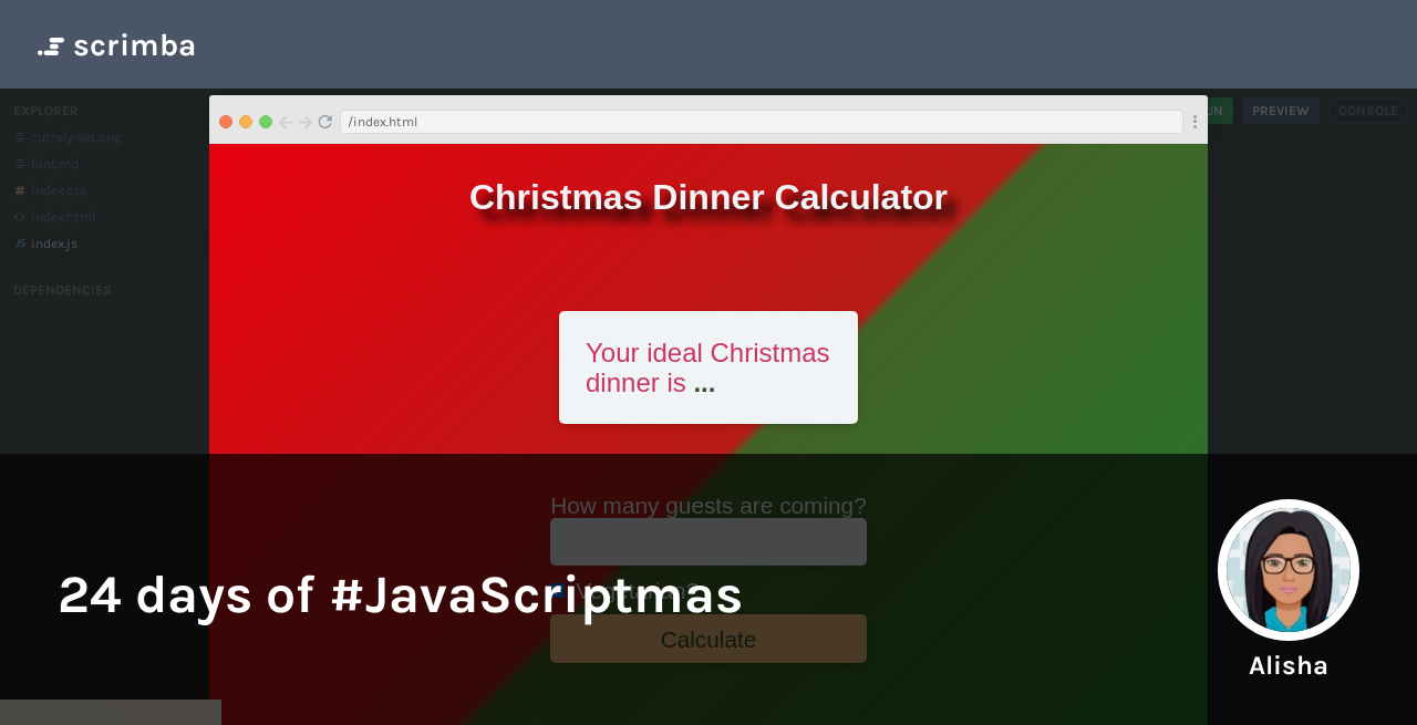 Javascriptmas day 13 solution (with stretch goals & styling)