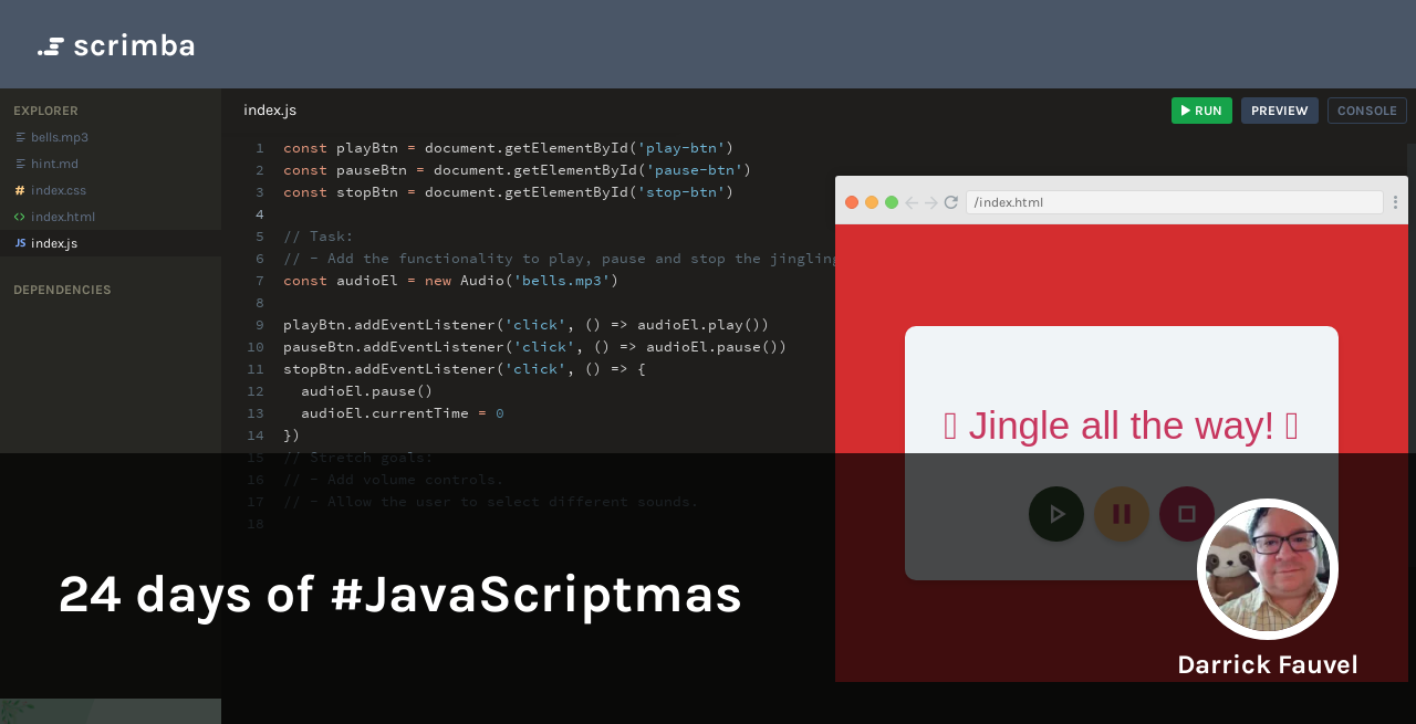 JavaScriptmas 2021: Day 7 - Play a Christmas Song [my solution]